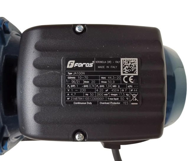 FORAS PENTAX JA100N Pompe 24L, 230V, Made IN Italy 70L/Min 51m EUR 338 ...