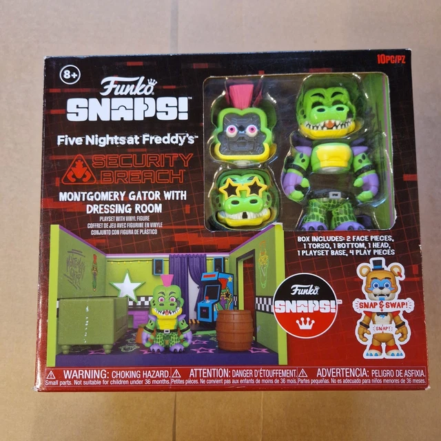 FIVE NIGHTS AT Freddys Snaps Montgomery Gator with Dressing Room Playset FNAF £38.13 - PicClick UK