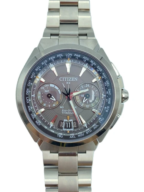 CITIZEN ECO-DRIVE H950-S094721 Titane Satellite Bleu SLV Solaire Montre ...