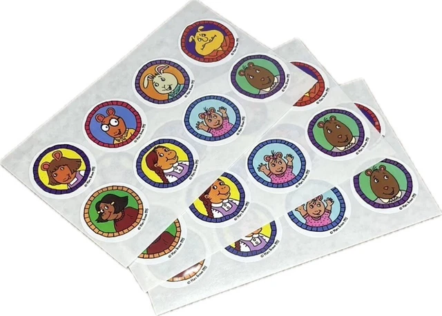 VINTAGE ARTHUR VHS Tape, Stickers, Character Bags, Coloring Sheets ...