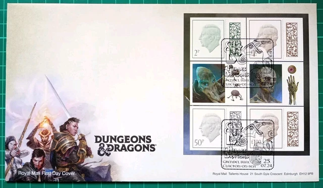 2024 DUNGEONS & Dragons PSB Definitive C Pane FDC Grendel way Clacto-on ...