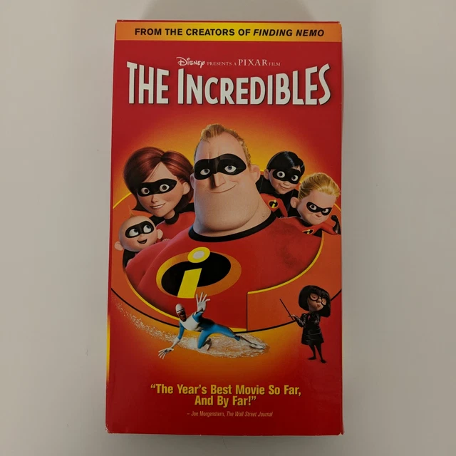 THE INCREDIBLES (VHS, 2005, VHS) Disney Pixar Animated Movie Late Run ...