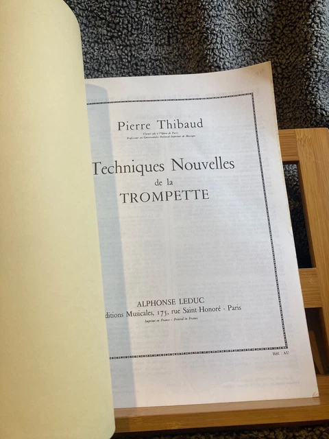 PIERRE THIBAUD TECHNIQUES Nouvelles de la trompette partition editions ...