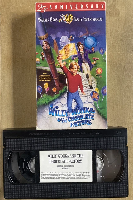 WILLY WONKA AND the Chocolate Factory (VHS, Clamshell) 25th Anniversary ...