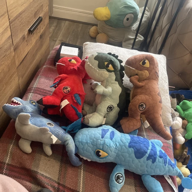 JURASSIC WORLD PARK Plush Teddy Dinosaur Bundle T-Rex Indominous X 5 £ ...