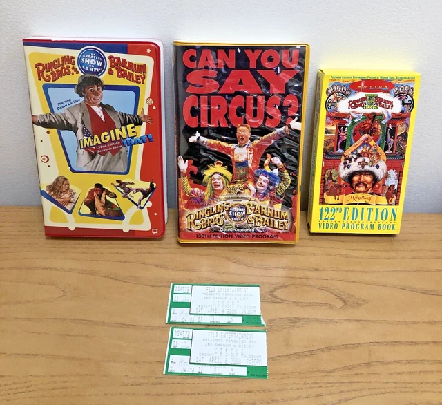 RINGLING BROS AND Barnum & Bailey 122nd, 130th, 132rd VHS Videos ...