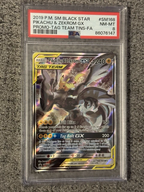 POKÉMON KARTE | Pikachu & Zekrom GX SM168 | ENG | Tag Team Alt Art Promo PSA 8 EUR 60,00 ...