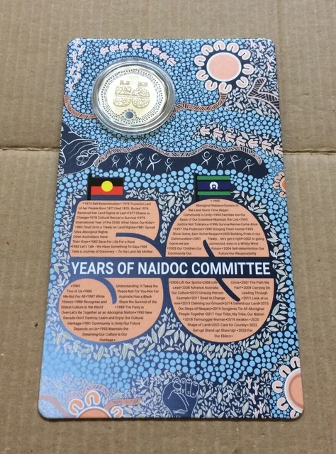 2024 50C NAIDOC Week Coloured Frosted Uncirculated Coin $40.00 - PicClick AU