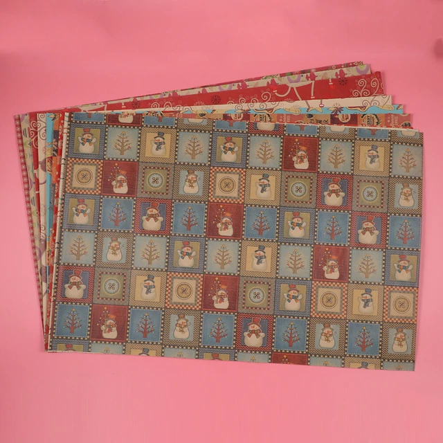 9 SHEETS DIY Paper Craft Ugly Holiday Wrapping Christmas Gift Nativity ...