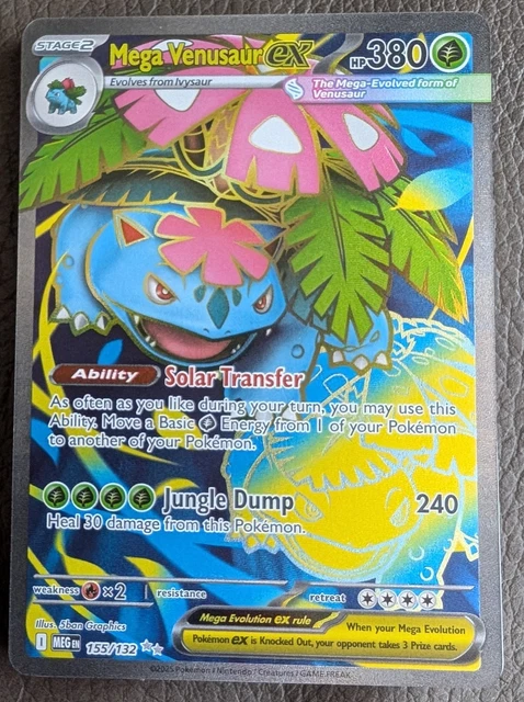 POKÉMON TCG MEGA Evolution Mega Venusaur EX 155/132 Full Art £15.06 - PicClick UK