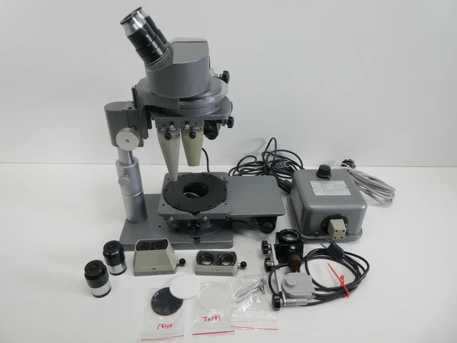 LEITZ GROSSFELD STEREO microscope with exposure RARE! COLLECTOR ...
