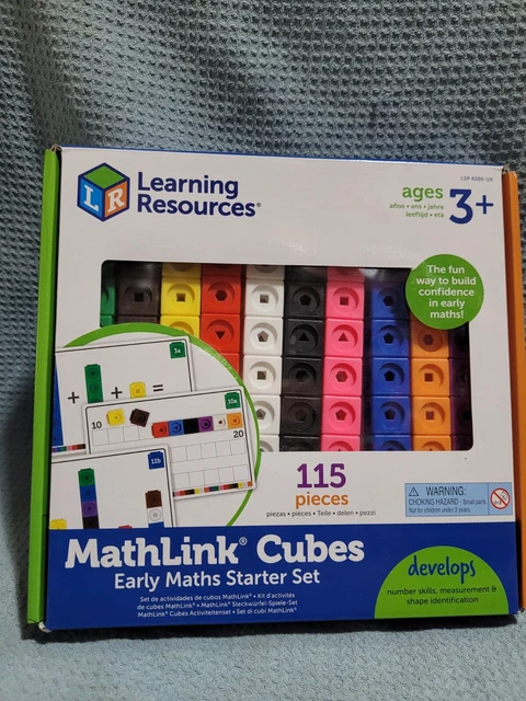 LEARNING RESOURCES MATHLINK Cubes Early Math Activity Set 115 pieces Autism SEN £8.99 - PicClick UK
