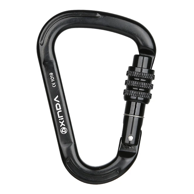 LOCKING CARABINER HIGH Strength Professional Pear-shape Safety ...