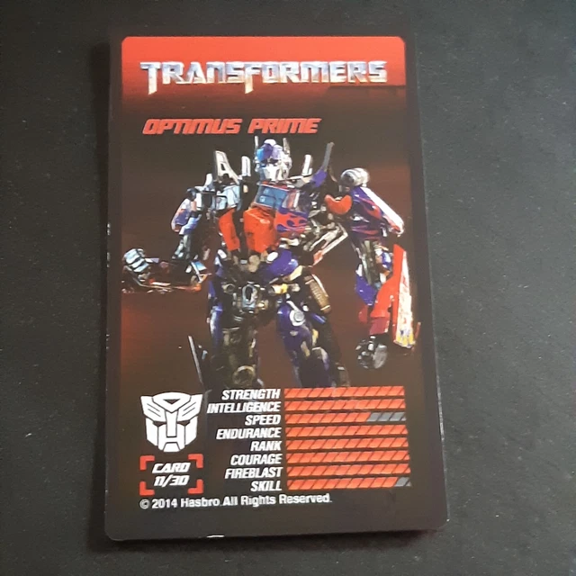 RARE TRANSFORMERS MOVIE Optimus Prime Lenticular Art Card 11/30 £5.00 ...