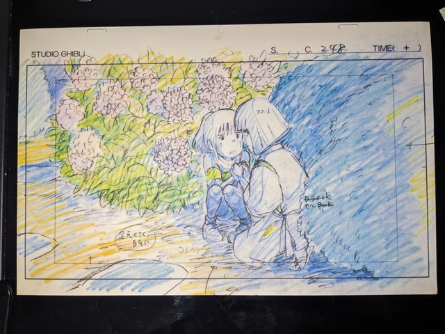 SPIRITED AWAY ANIMATION Cel Print LAYOUT ART Anime Ghibli Production ...