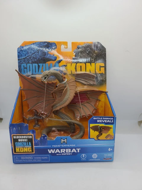 PLAYMATES TOYS MONSTERVERSE Godzilla vs Kong: Warbat w/ Osprey 6 ...