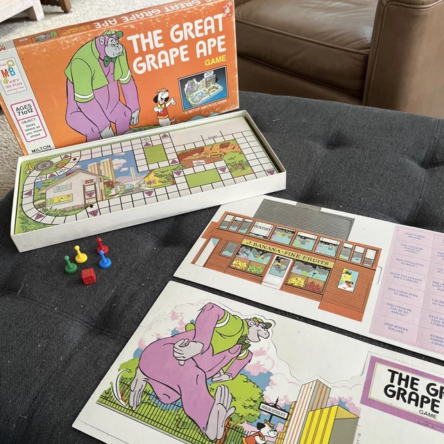 RARE THE GREAT Grape Ape Game 1975 Milton Bradley Unpunched Never ...