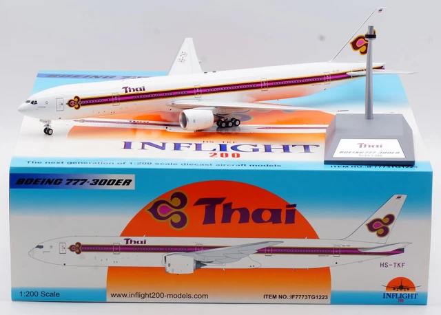 INFLIGHT 1:200 THAI Airways Boeing B777-300ER Diecast Aircraft Jet ...