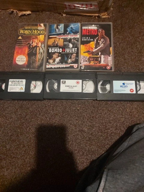 VHS BUNDLE 15 Robin hood, Romeo & Juliet, Metro £9.99 - PicClick UK
