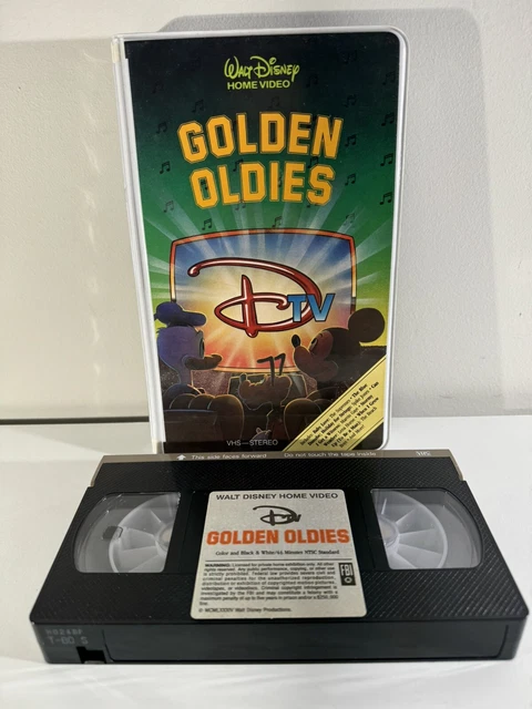 DISNEY VHS GOLDEN Oldies 1984 Animated Music Videos VTG White Clamshell ...