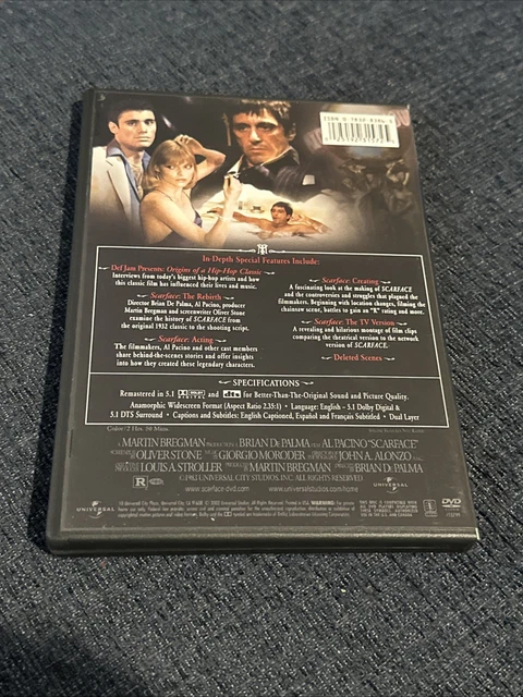 SCARFACE (DVD, 2003, Two-Disc, Full Screen Anniversary Edition) Al ...