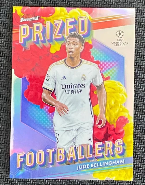 JUDE BELLINGHAM 2024 Topps Finest UCC Prized Footballers Red Yellow SSP ...