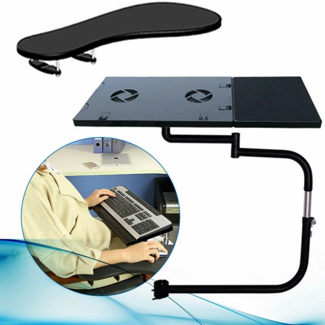 ADJUSTABLE LAPTOP MOUNT Keyboard Tray Adjustable Keyboard Mount w USB ...
