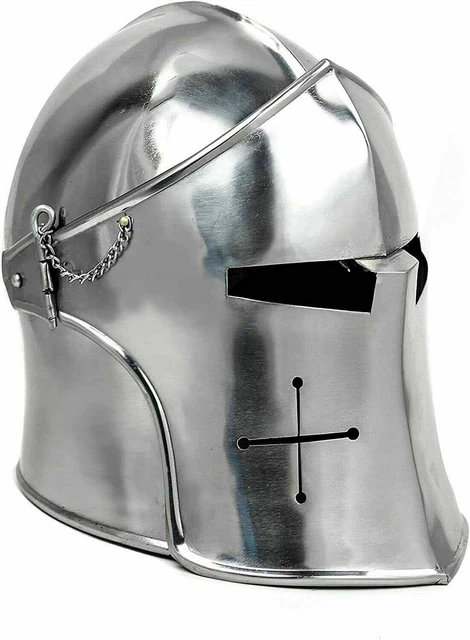 MEDIEVAL BARBUTA ARMOR Helmet / Greek Roman Templar Knight Visor ...