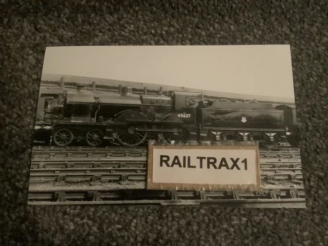 RAILWAY STEAM PHOTOGRAPH - 40637 At Derby Shed/Works - 8/4/1954. (Free ...