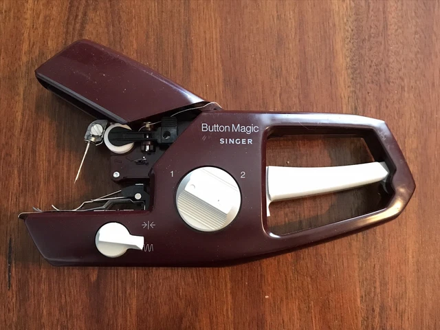 SINGER BUTTON MAGIC Handheld Portable Sewing Machine Vintage ...