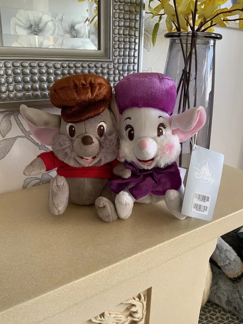 DISNEY STORE THE Rescuers Bernard And Miss Bianca Mice Kids Soft Plush ...