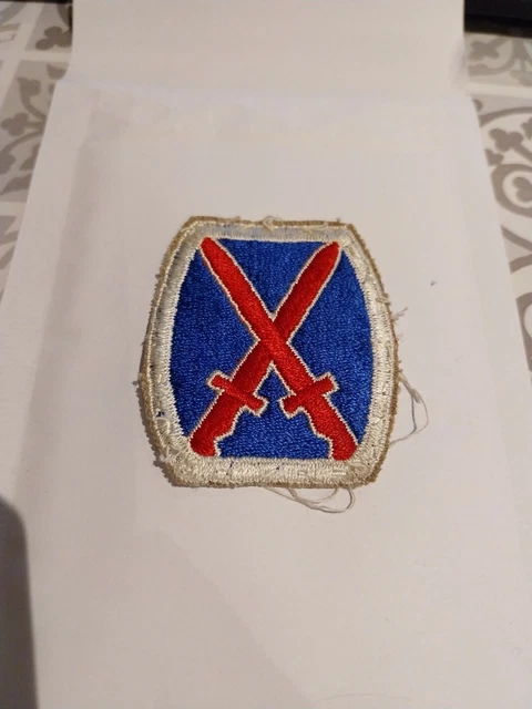 BEAU PATCH ARMEE us 10th INFANTRY DIVISION ww2 original EUR 10,00 ...