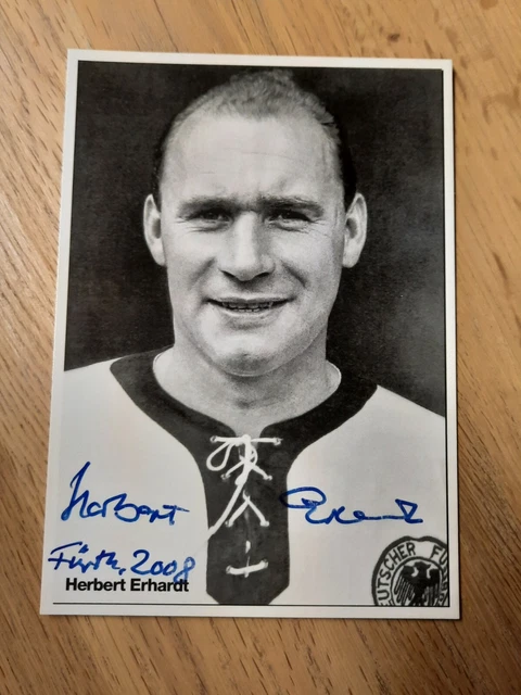HERBERT ERHARDT - Weltmeister 1954 - WM 54 - AK original signiert EUR ...