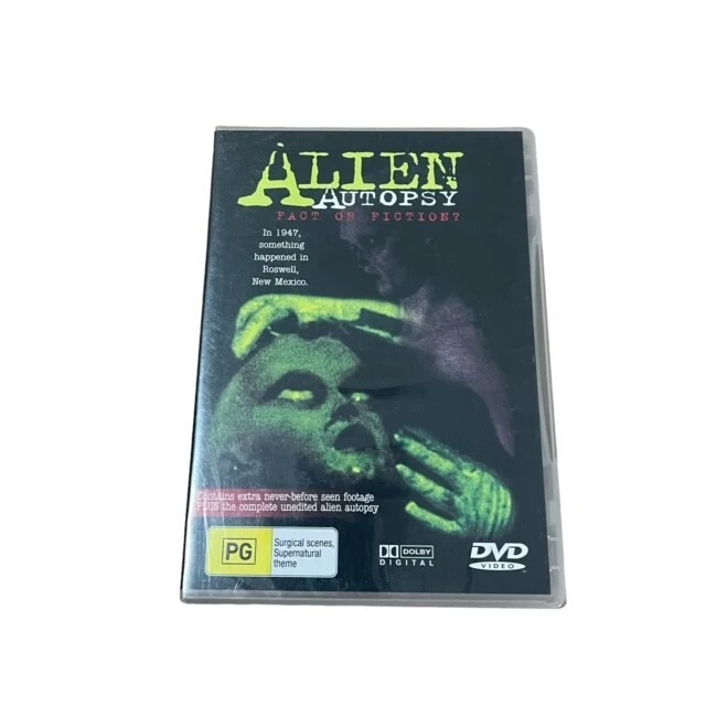 ALIEN AUTOPSY DVD Fact Or Fiction UFO Government Doco Regio All New ...