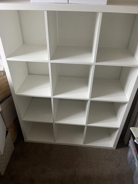 IKEA KALLAX SHELVING unit 3x4, White, Used, Storage, Display ...