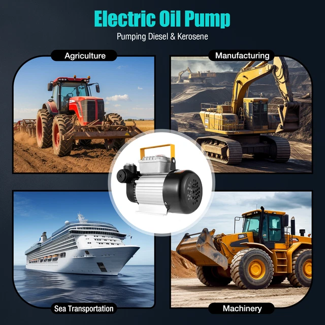 16GPM 550W SELF Priming Electric Oil Pump Transfer Fuel 110V AC 60hz ...