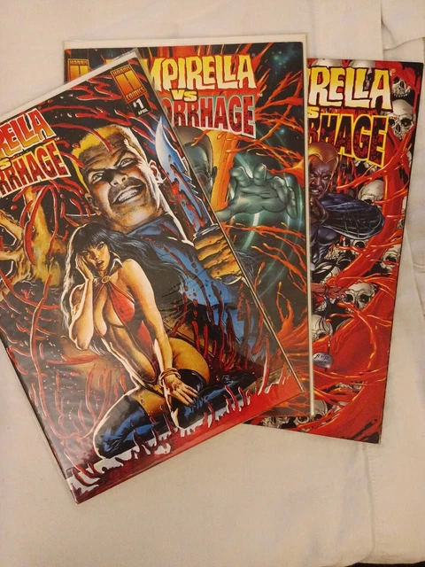 VAMPIRELLA VS HEMORRHAGE Issues 1, 2 & 3 publié par Harris Comics 1997 ...