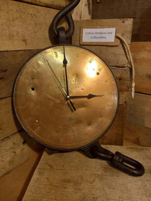 VINTAGE SALTERS SCALES No20T. Upcycled In Stunning Wall Clock £90.00 ...