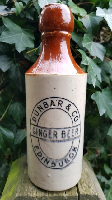 ANTIQUE STONE GINGER beer bottle=DUNBAR & CO,EDINBURGH,GOVANCROFT ...