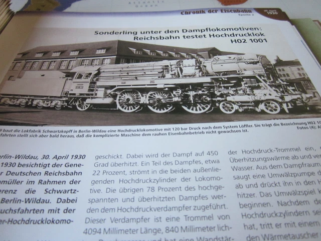 CHRONIK DER EISENBAHN N 2 1930 Reichsbahn testet Hochdrucklok H 02 1001 ...
