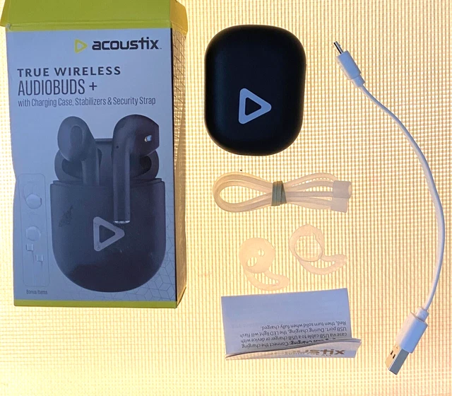 ACOUSTIX TRUE WIRELESS Stereo Wireless Audiobuds+ Black $12.60 - PicClick