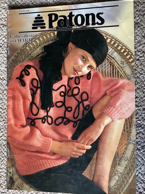 VINTAGE PATONS KNITTING Pattern Book 828 Ladies Designs in Charm $4.50 ...