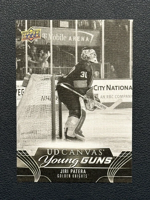 2023-24 UPPER DECK Young Guns Jiri Patera RC nero ️ & bianco tela SP # ...