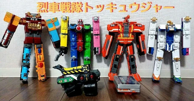 POWER RANGERS RESSHA Sentai ToQger DX Build Daioh etc Megazord 6set ...