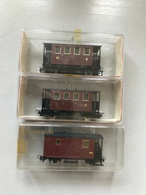 EGGER-BAHN / JOUEF Hoe Narrow Gauge V41 Coach & V41 Coach & V42 Brake ...