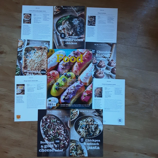 WAITROSE FOOD MAGAZINE And Recipe Cards April 2025 £2.27 - PicClick UK
