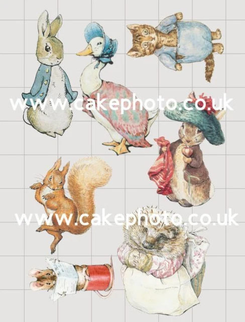 PETER RABBIT CHARACTERS Edible Icing Cake Topper / Pre-Cut £3.50 ...