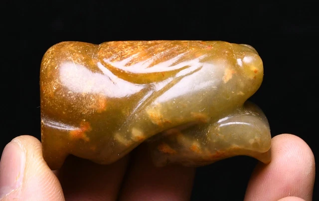 HONGSHAN CULTURE OLD Jade Praying Mantis Sun God Pendant Le dieu du ...