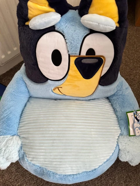 BLUEY CHARACTER PLUSH Soft Children’s Chair Seat Sofa Rare Collectible ...