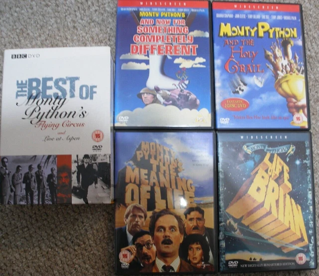 MONTY PYTHON FILMS Best Of Box Set & 4 DVDs Holy Grail, Life Brian ...